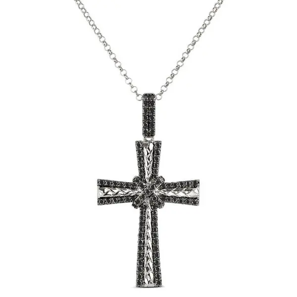 Benbridge Black Diamond Cross Pendant - Wg