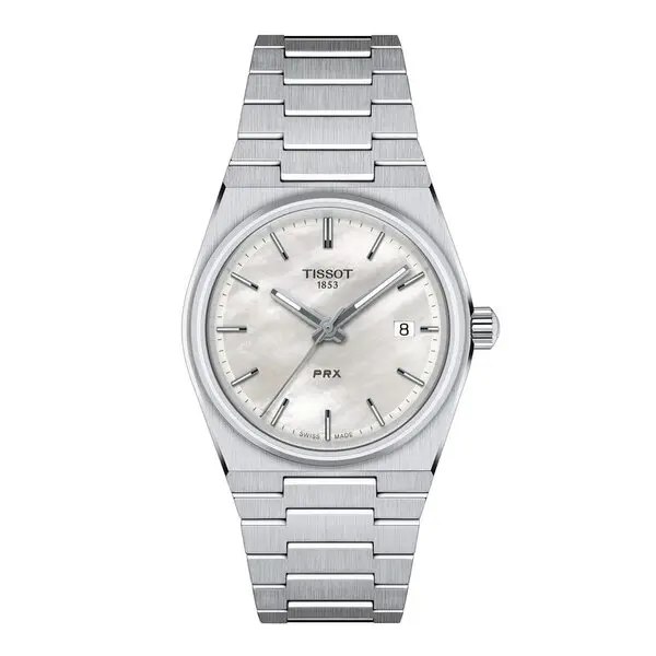 TISSOT Prx 35mm Mother-of-pearl Dial Watch - Silver