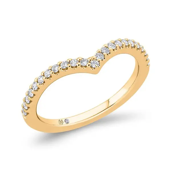 BELLA PONTE Chevron Diamond Band In 14k Yellow Gold - Yg