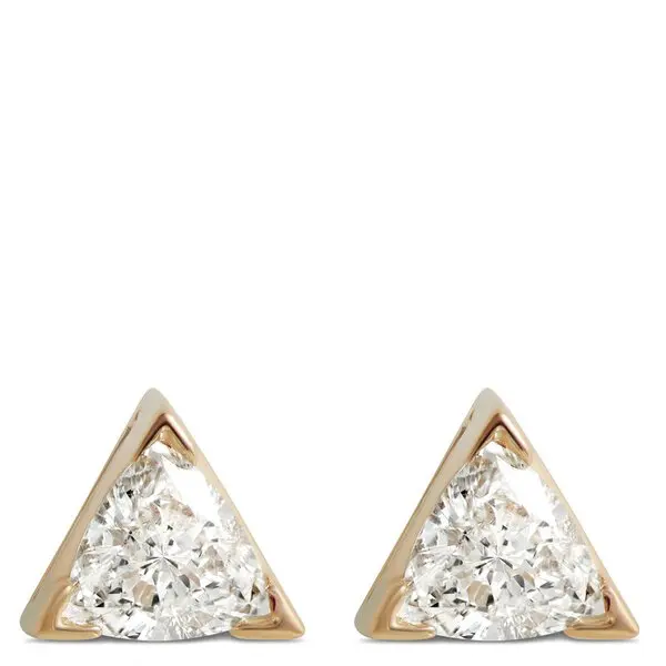 Benbridge Solitaire Trillion Diamond Stud Earrings - H-i