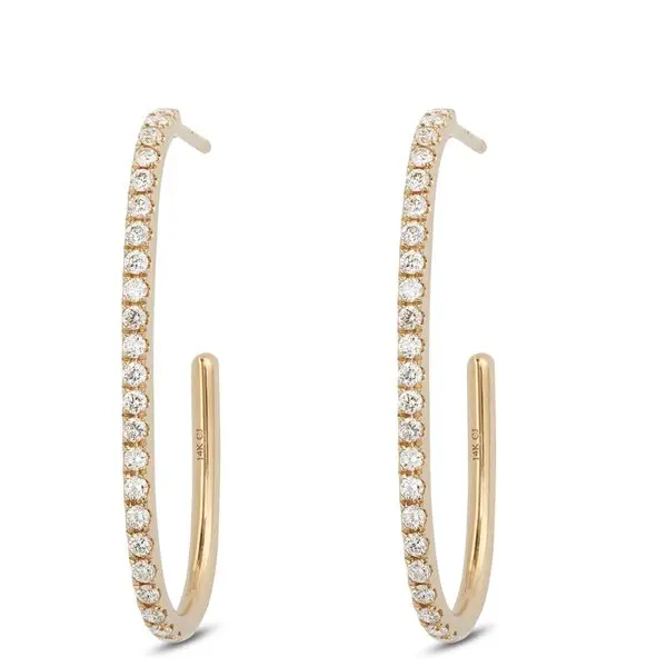 Benbridge Diamond Hoop Earrings In 14k Yellow Gold - Yg