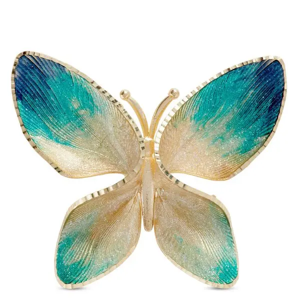 TOSCANO Butterfly Enamel Pin In 14k Yellow Gold - Yg