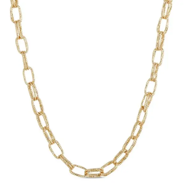 TOSCANO 14k Yellow Gold Double Wire Link 18-inch Necklace - Yg
