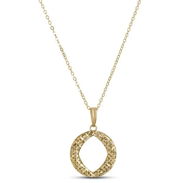 TOSCANO 14k Yellow Gold Open Circle Pendant - Yg