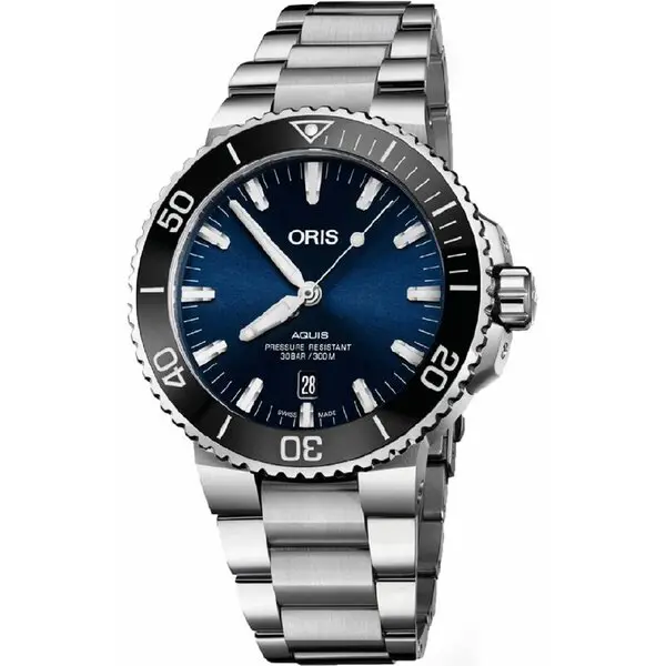 ORIS Aquis Date 43.5mm Watch - Stainless Steel