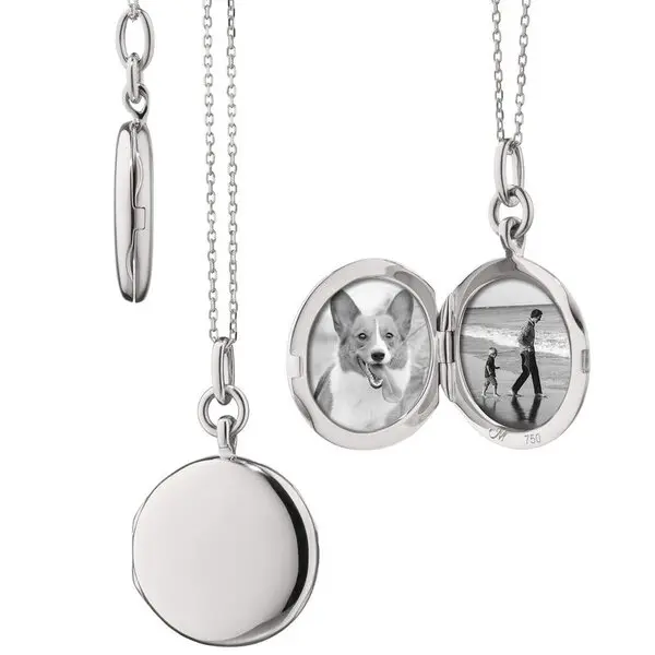 Monica Rich Kosann Slim "quinn" Locket Necklace - Ss