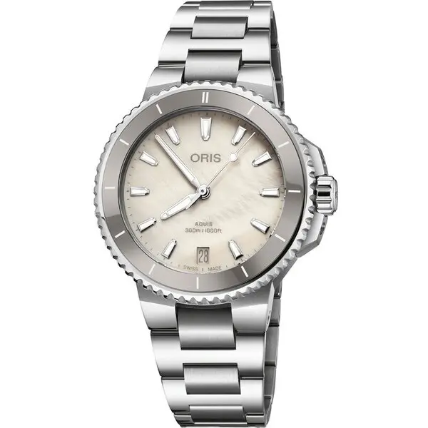 ORIS Aquis Date 36 Mm Watch - Stainless Steel