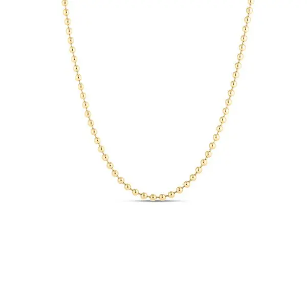Roberto Coin Classic Bead Chain Necklace - Yg