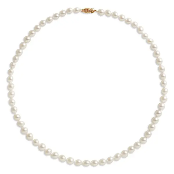 Benbridge 18-inch Cultured Akoya Pearl Strand Necklace - White