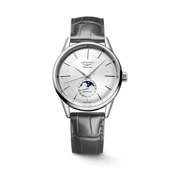 LONGINES Flagship Heritage Moonphase 38.5mm Watch - Stainless Steel