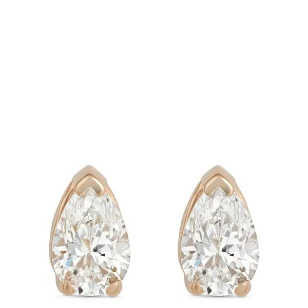 Benbridge Pear Shape Diamond Stud Earrings - Yg