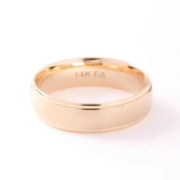 TRITON 14k Yellow Gold Domed Wedding Band - Yg