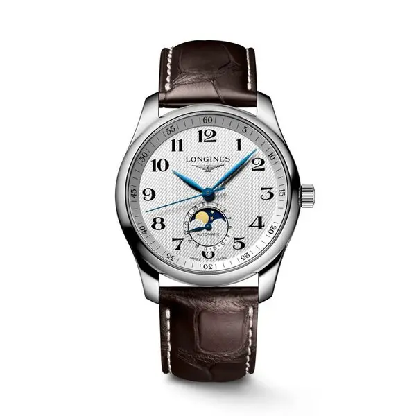 LONGINES Master Moonphase White Dial Watch 40mm - Stainless Steel