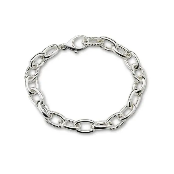 Monica Rich Kosann 7.5" Braided Link Charm Bracelet - Ss
