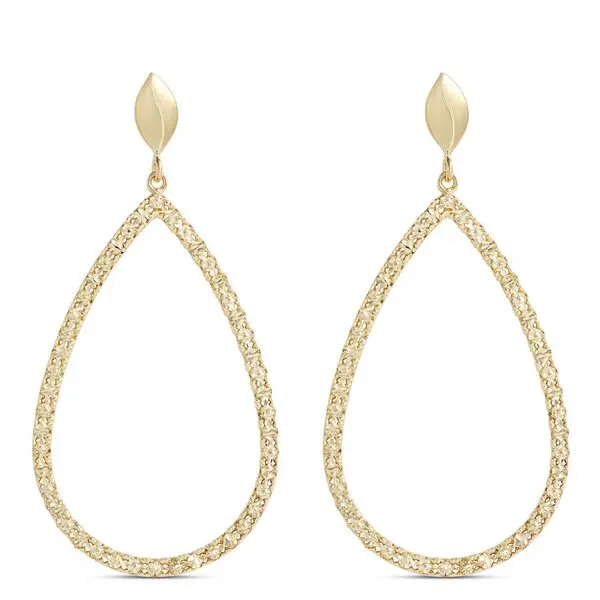 TOSCANO Open Pear Drop Earrings 14k Yellow Gold - Yg