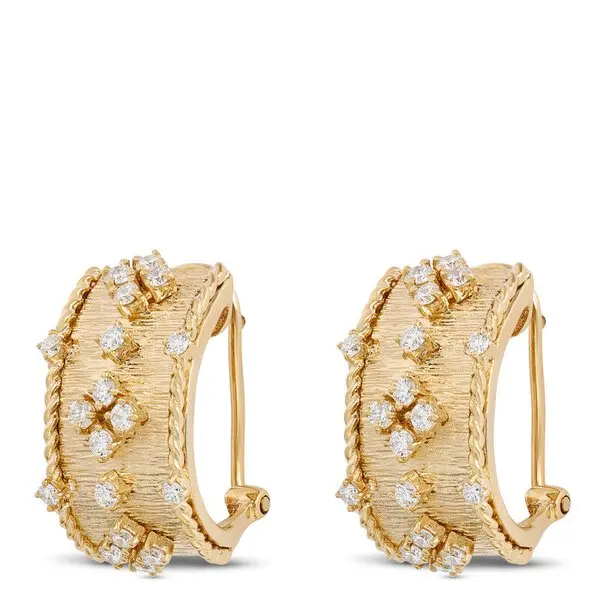 Benbridge 14k Yellow Gold Diamond Hoop Earrings - Yg