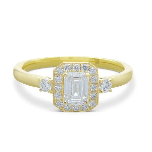 Benbridge Emerald Cut Diamond Bridal Ring In 14k Yellow Gold - Yg