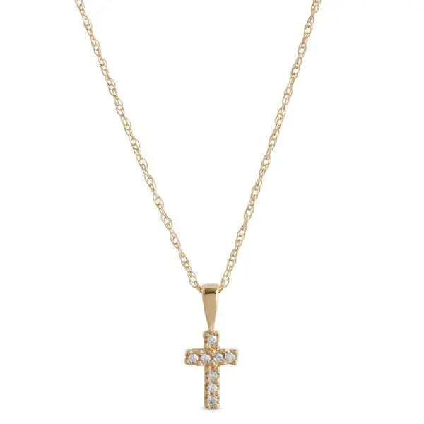 Benbridge 14k Yellow Gold 15-inch Cross Pendant Necklace - Yg