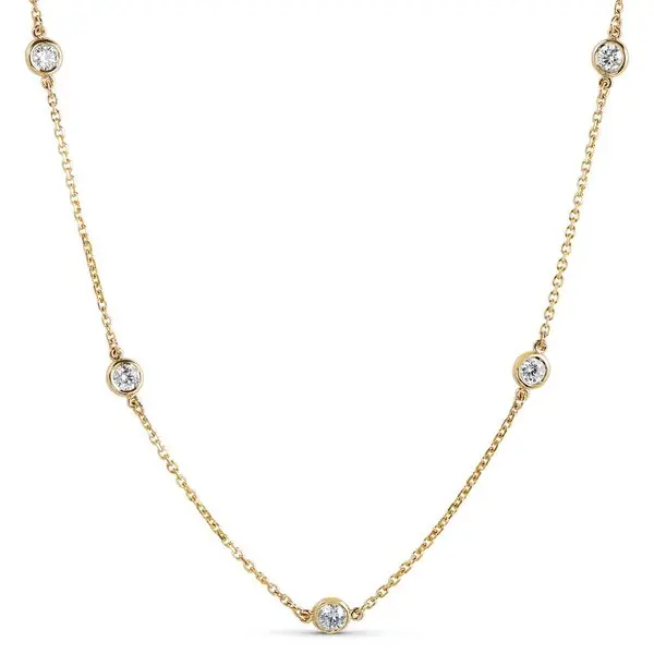 Benbridge 14k Yellow Gold Diamond Station Necklace - Yg