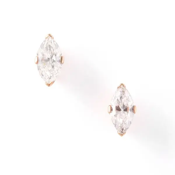 Benbridge Marquise Solitaire Diamond Stud Earrings - G-h