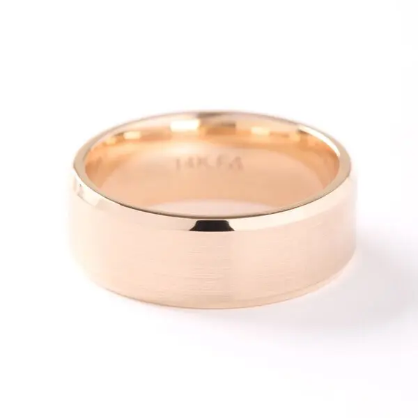 TRITON 14k Yellow Gold Brushed Wedding Band - Yg