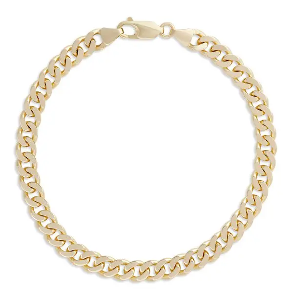 TOSCANO 8.5" Curb Link 14k Yellow Gold Bracelet - Yg