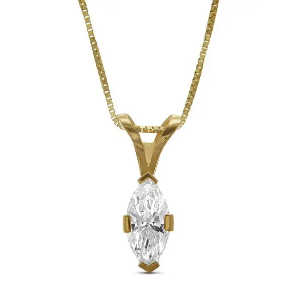 Benbridge Marquise Diamond Pendant Necklace - G-h