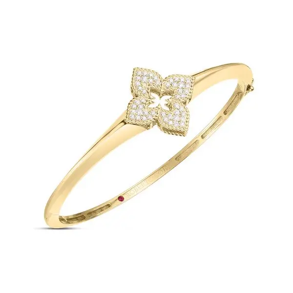Roberto Coin Diamond Venetian Princess Bangle - Yg