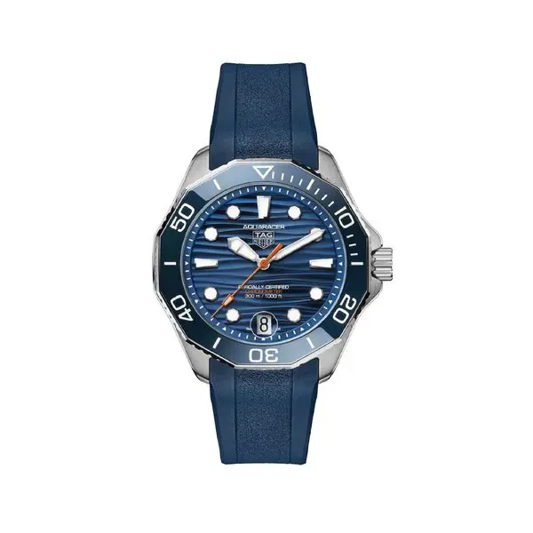 Tag Heuer Aquaracer Professional 300 Rubber Strap Watch - Blue