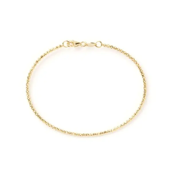 Benbridge 7-inch 14k Yellow Gold Moon Cut Beaded Bracelet - Yg