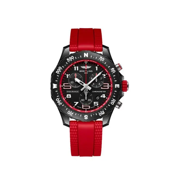 Breitling Endurance Pro Chronograph Watch With Black Dial And Rubber Strap - Not Applicable