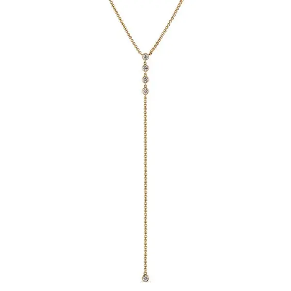 Benbridge Diamond Lariat 14k Yellow Gold Necklace - Yg