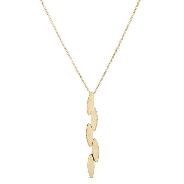 TOSCANO Linear Marquise Pendant Necklace - Yg