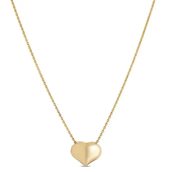 Benbridge Puffed Heart Pendant Necklace - Yg