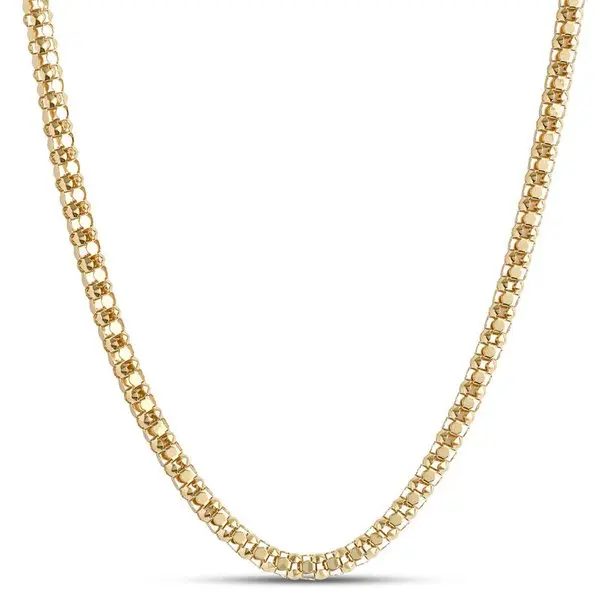 TOSCANO 14k Yellow Gold Popcorn Link Necklace - Yg