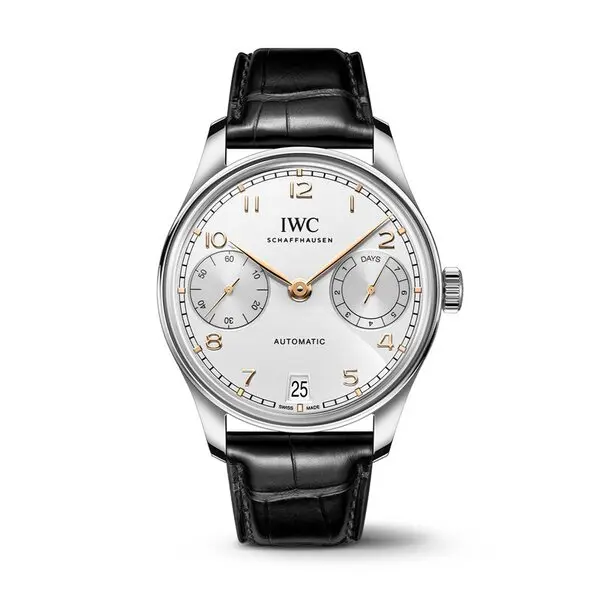 IWC SCHAFFHAUSEN Portugieser Automatic 42 Silver Dial Watch - Stainless Steel