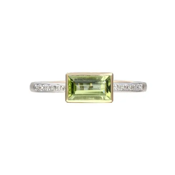 Benbridge Baguette Peridot Ring In 14k Yellow Gold - Green