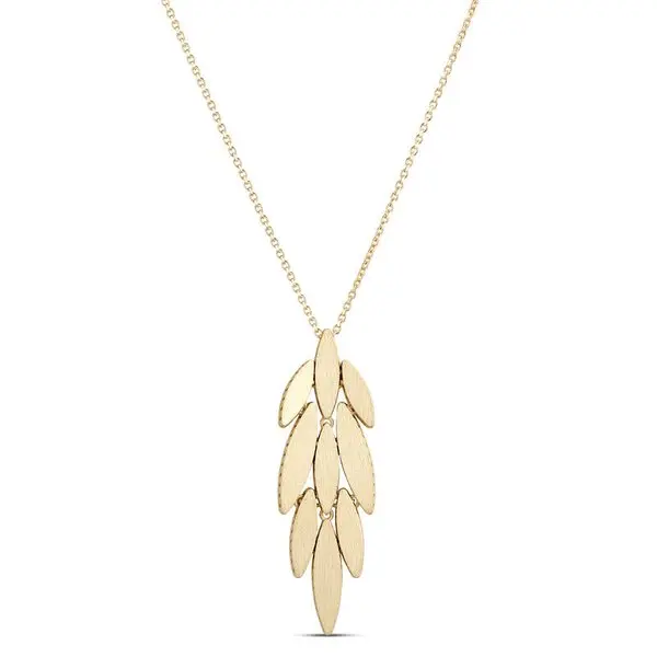 TOSCANO Marquise Cluster Pendant - Yg
