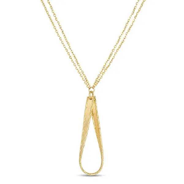TOSCANO Twisted Ribbon Pendant Necklace, 14k Yellow Gold - Yg