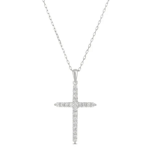Benbridge Diamond Cross Pendant In 14k White Gold - Hij