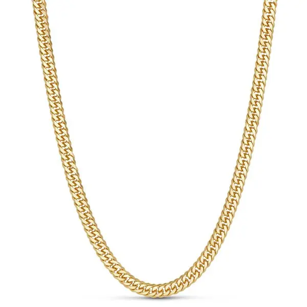 TOSCANO 24-inch Tight Link Curb Necklace In 14k Yellow Gold - Yg