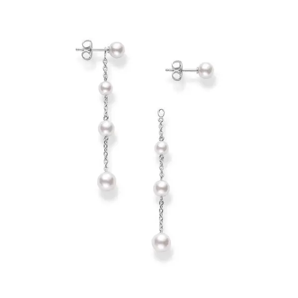 Mikimoto Akoya Pearl Dangle Earrings - White