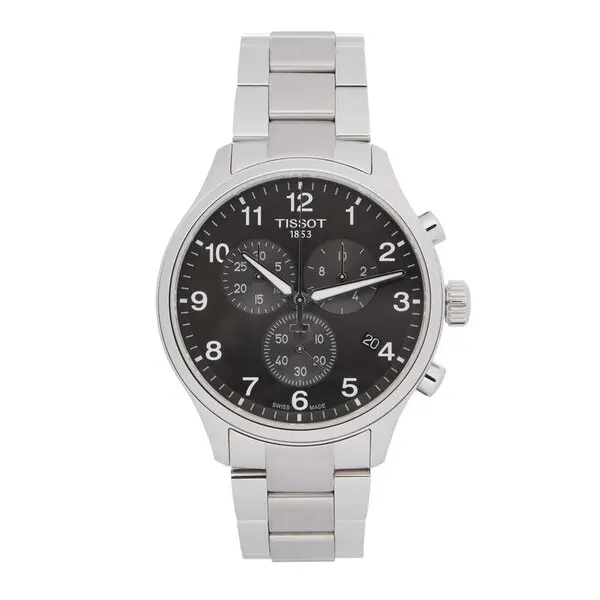 TISSOT Chrono Xl Classic Black Dial Watch, 45mm - Stainless Steel
