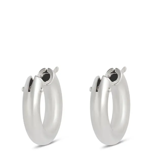 TOSCANO 14k White Gold 12mm Hoop Earrings - Wg