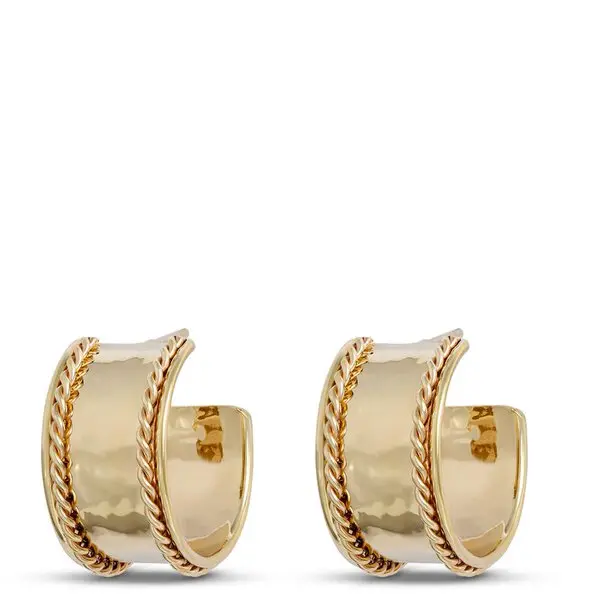 TOSCANO 14k Yellow Gold Hoop Earrings - Yg