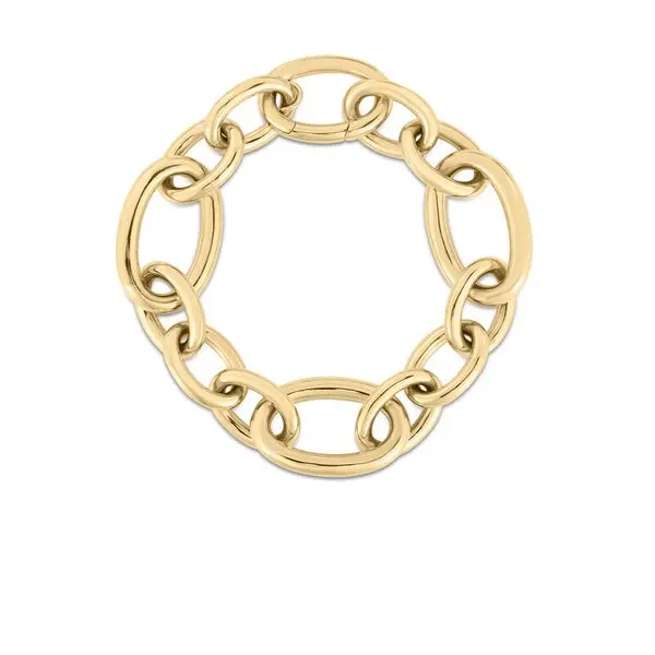 Roberto Coin 18k Yellow Gold Alternating Oval And Round Link Bracelet - Yg