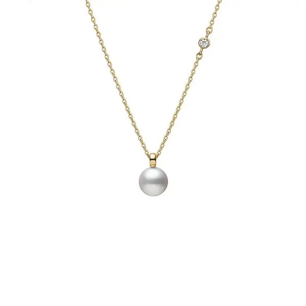 Mikimoto Akoya Pearl And Diamond Pendant - White