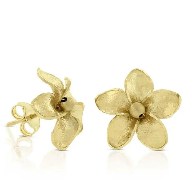 TOSCANO Flower Stud Earrings 14k - Yg