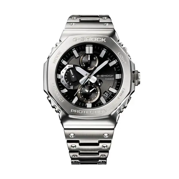 G-Shock Full Analog Black Dial Watch 46.3mm - Stainless Steel