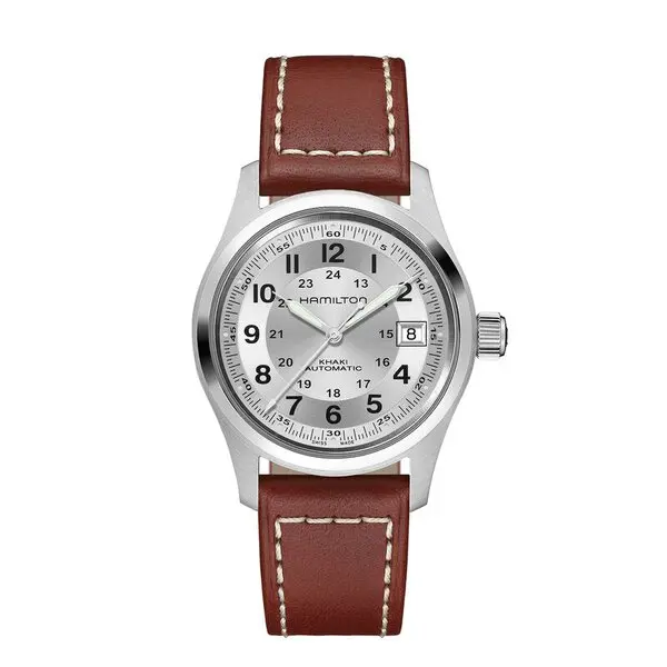 Hamilton Khaki Field Auto Silver Dial Watch - Stainless Steel